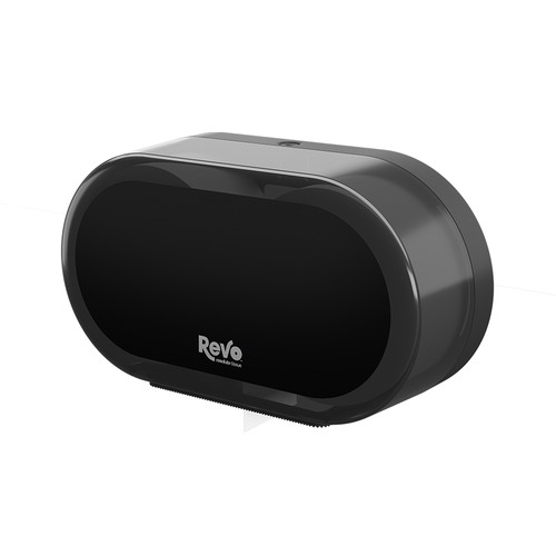 E Pallet - Revo® Mini-Jumbo Twin Tissue Dispenser, Black Finish