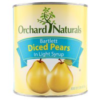 ORCHARD NATURAL'S Diced Pears in Light Syrup - 6/106 oz | ePallet