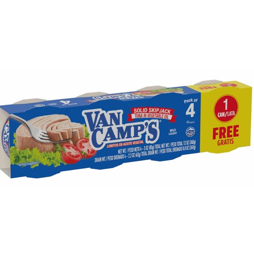 Epallet - Van Camp's Solid Light Skipjack Tuna in Oil, 24/4/3oz