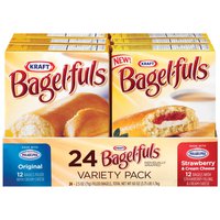 BAGEL-FULS Kraft Bagel-Fuls Original/Strawberry & Cream Cheese Filled ...