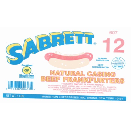 Epallet - Natural Casing All Beef Franks 12/1