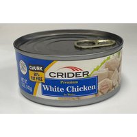 CRIDER Premium Chunk White Chicken in Water 24/5oz EZ Open Lids - 24/5 ...