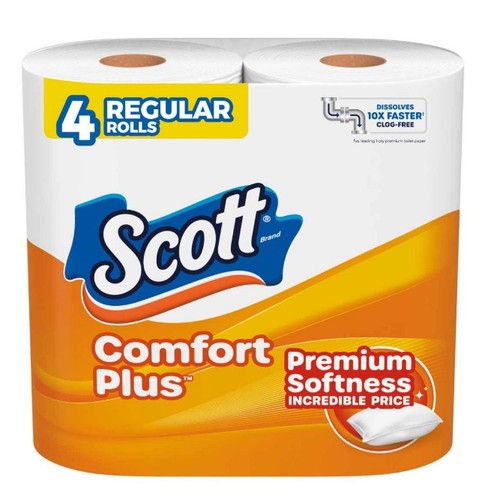 Epallet - SCOTT COMFORT PLUS TOILET PAPER 4PK, 116 SHEETS/ROLL
