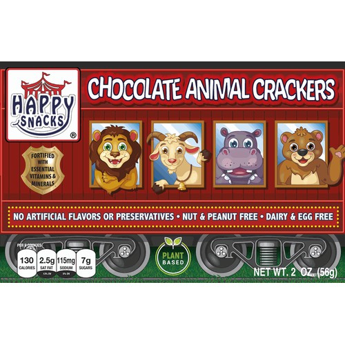 E Pallet - Happy Snacks Circus Chocolate Animal Crackers, 2oz