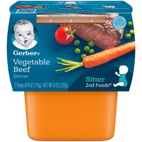 GERBER 2ND FOODS Gerber 2nd Foods Vegetable Beef Dinner Baby Food, 4 oz ...
