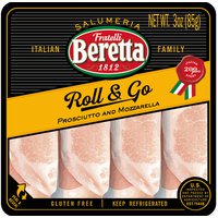 Fratelli Beretta Prosciutto And Mozzarella Roll & Go 3 Oz Mini - 16/3 ...