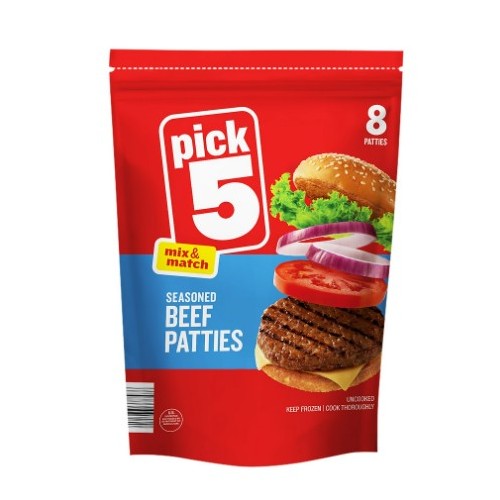 Epallet - Pick 5 Seasoned Beef Patties, 8ct