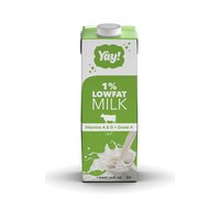 Yay! Beverages Yay! 1% Low-Fat Milk - 32oz UHT Shelf-Stable - 12/32 fl ...