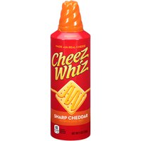 KRAFT CHEEZ WHIZ Cheez Whiz Sharp Cheddar Cheese Snack 8 oz. Spout-Top ...