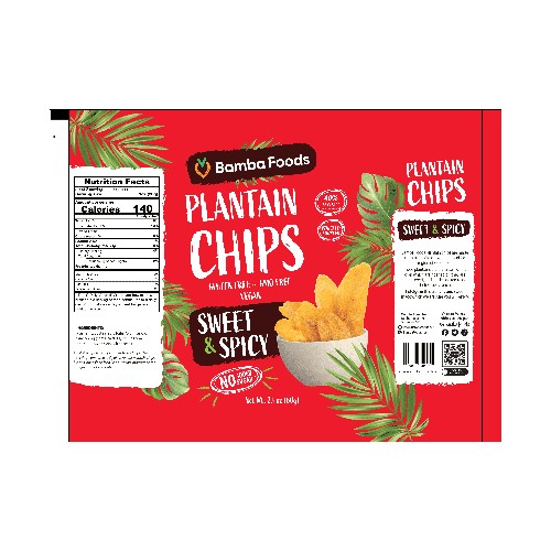 Epallet - Bamba Foods Naturally Sweet Plantain Chips - Spicy