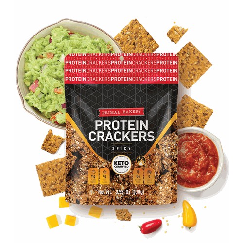 E Pallet - Primal Bakery Protein Crackers - Spicy