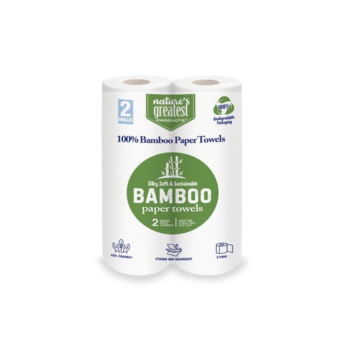 Epallet - Bamboo Kitchen Paper Towels - 2ply - 150 sheets - 2roll