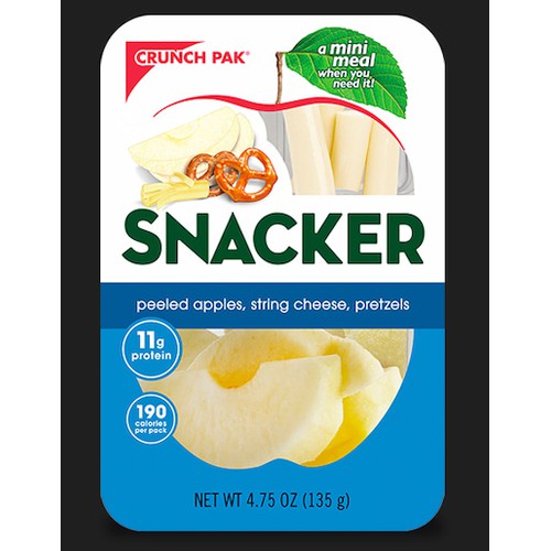 E Pallet - SNACKER Peeled Apple Slices, String Cheese & Pretzels, 4.75oz
