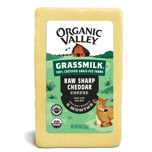 Epallet - Organic Grassmilk Raw Sharp Cheddar Bar, 8oz