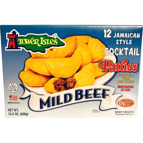 E Pallet - 12pk Jamaican Style Cocktail Beef Patties Mild Unbaked