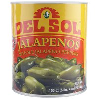 DEL SOL Whole Jalapenos - 6/100 oz | ePallet