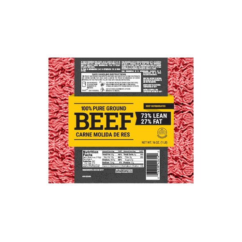 E Pallet - Ground Beef 73% Lean/27% Fat 24-1# Chubs
